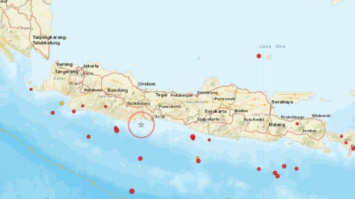 Tekini! Gempa Bumi Pesisir Jawa Barat Sabtu Siang 8 Maret 2025, Info BMKG Magnitudo - Tribun ...