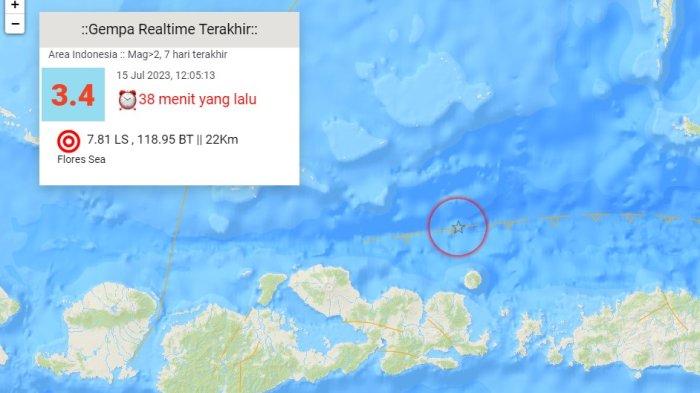 Gempa Terkini Sabtu Siang 15 Juli 2023 di Perairan, Cek Magnitudo dan Lokasi Lengkap - Halaman ...