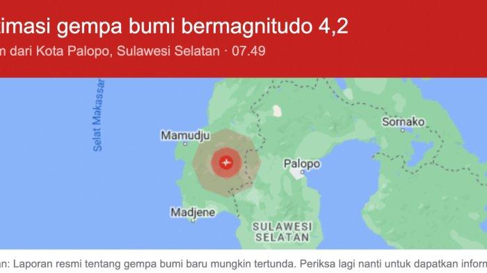 Gempa Bumi Mamasa Mag 4.1 Terjadi Pukul 8 pagi Jumat 28 Juli 2023, Info BMKG : Hanya Berjarak 5 ...