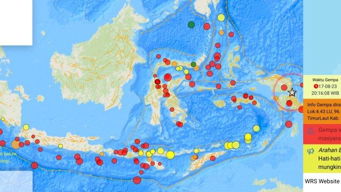 UPDATE 12 Kali Gempa Bumi Terjadi Selasa 22 Agustus 2023, Cek Lokasinya - Tribun Gorontalo