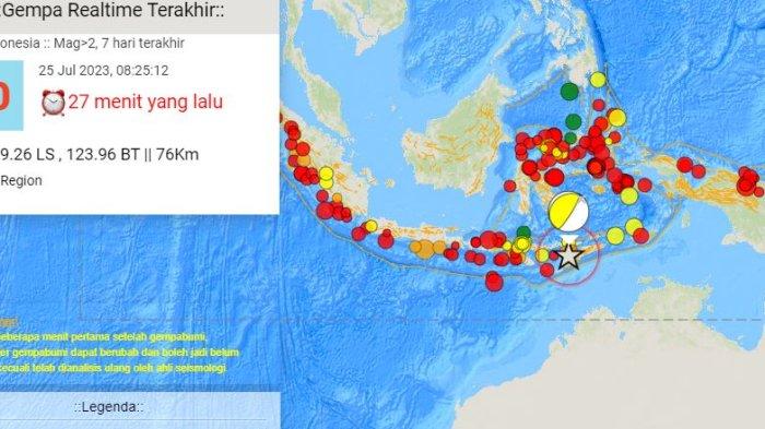 Gempa Bumi Magnitudo 6.0 Baru Terjadi Selasa 25 Juli 2023, Cek Kedalaman dan Jarak Lokasi ...