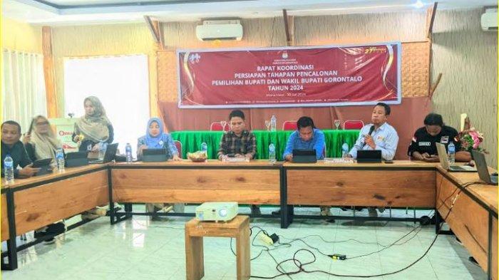 KPU Kabupaten Gorontalo Gelar Rakor Persiapan Tahapan Pencalonan Bupati-Wakil Bupati Pilkada ...