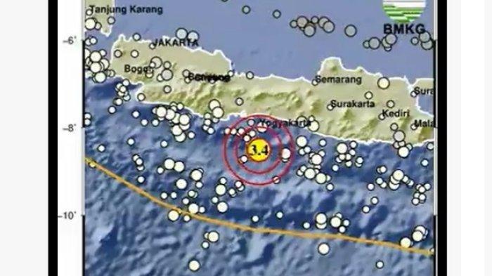Gempa Bumi Magnitudo 3.4 Senin Malam 11 September 2023, Lokasinya di Pulau Jawa - Tribun Gorontalo