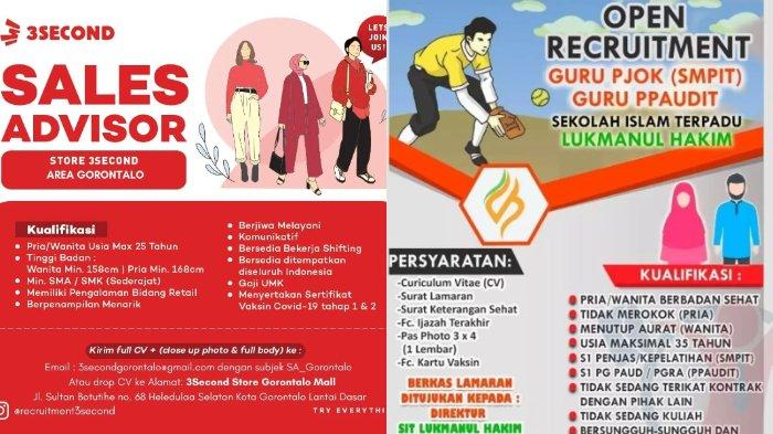 Lowongan Kerja Gorontalo untuk Lulusan SMA/SMK/D3/S1 Sederajat Hari Ini ...