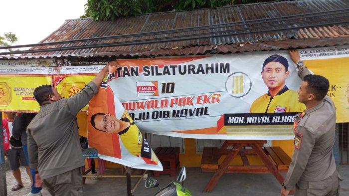 Pukul Rata! Panwascam Kota Gorontalo Copot Baliho Kampanye Caleg ...