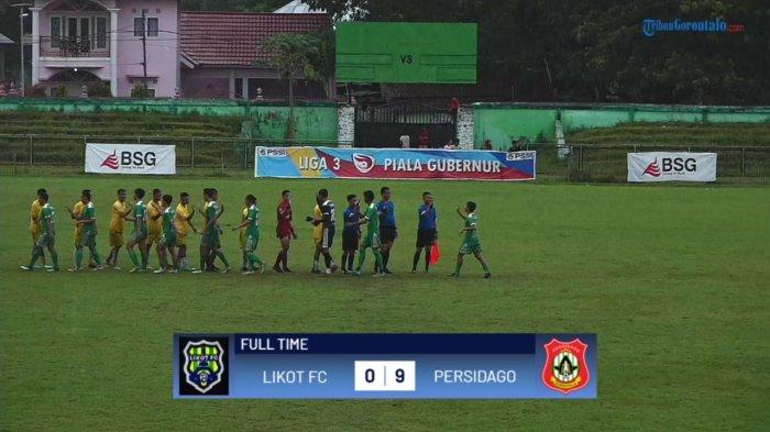 Hasil Liga 3 Gorontalo: Persidago Permak Likot FC 9-0 - Tribun Gorontalo