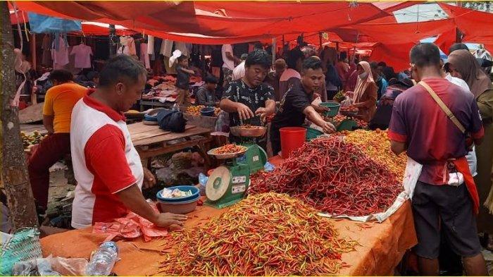 Update Harga Cabai dan Bawang Merah di Pasar Rabu Kelurahan Tapa Kota Gorontalo - Tribun Gorontalo