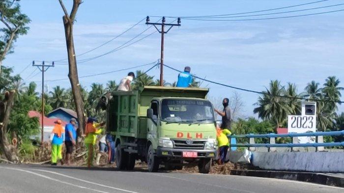 DLHPP Bone Bolango Sigap Bersihkan Tumpukan Ranting Pohon yang ...