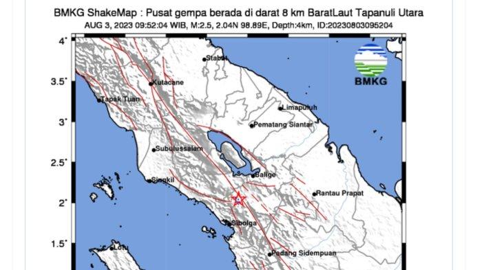 4 Kali Gempa Bumi Darat Terjadi pada Kamis 03 Agustus 2023, Lokasi Berbeda, Ada Jaraknya 0 Km ...