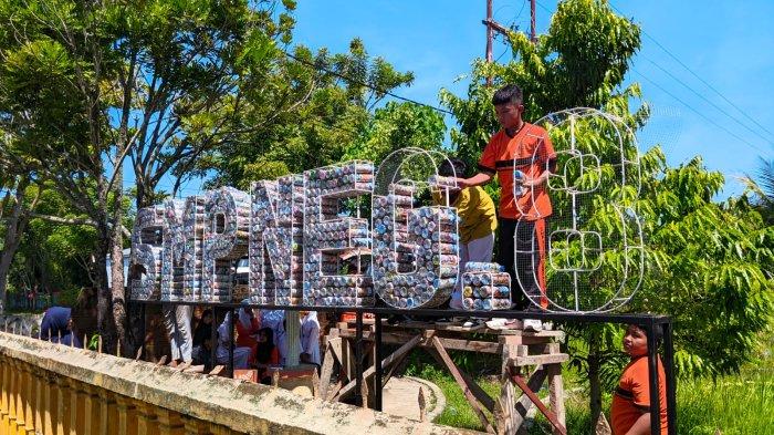 Siswa SMPN 8 Kota Gorontalo Sulap Sampah Jadi Ecobrick Plang Nama ...