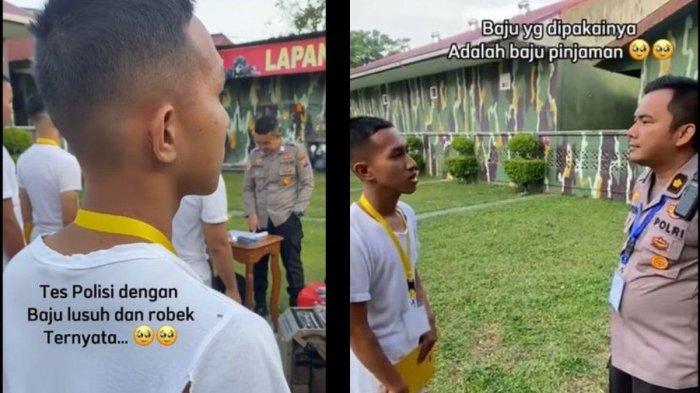 Video Viral Pemuda Ikut Tes Seleksi Polri Pakai Baju yang Sudah Sobek ...