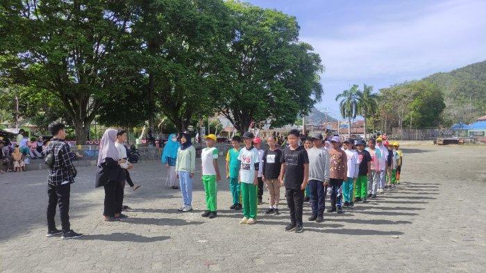 Melihat Siswa SD di Gorontalo Latihan Gerak Jalan di Lapangan Taruna ...