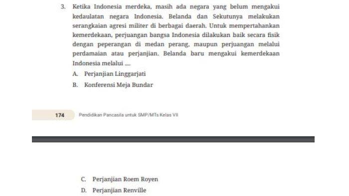 Kunci Jawaban Pendidikan Pancasila Kelas 7 Halaman 174: Belanda Akui Kemerdekaan Indonesia ...