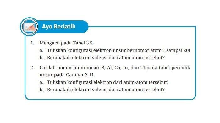 Kunci Jawaban Latihan Soal IPA Kelas 10 SMA/MA Halaman 92 Kurikulum Merdeka: Bab 3 Struktur Atom ...