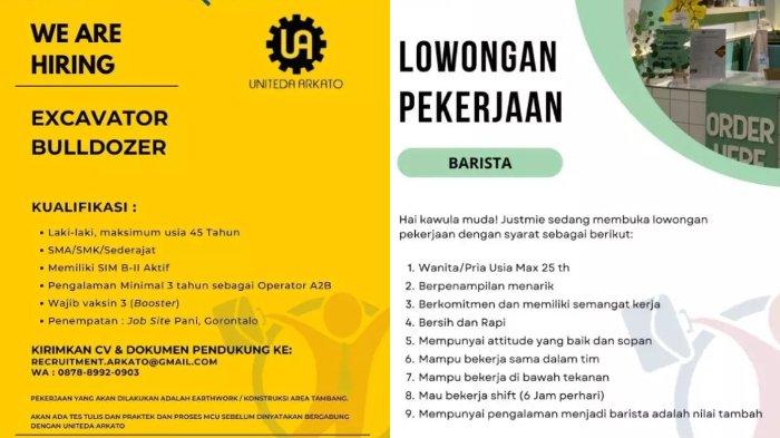 Lowongan Kerja Gorontalo untuk Lulusan SMA/SMK Senin, 3 Oktober 2022 ...
