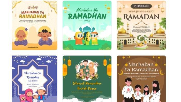 30 Poster Marhaban Ya Ramadhan 2025 Gratis, Download untuk Ucapan Selamat Puasa di WA hingga IG ...