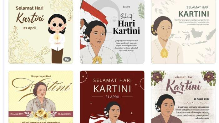 40 Poster Hari Kartini 2025 dengan Ilustrasi Menarik, Gratis Download untuk Ucapan di IG hingga ...