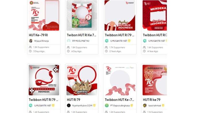 50 Link Twibbon HUT ke-79 RI Gratis dan Desain Keren, Posting untuk Rayakan 17 Agustus di Medsos ...