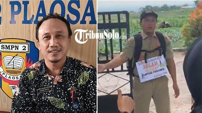 Sosok Andrianto Guru SMP Viral Jalan Kaki Lintas Provinsi usai Dimutasi ...