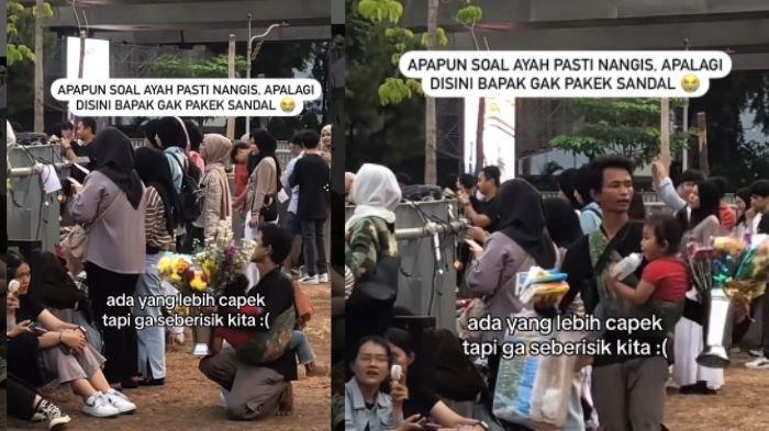 Viral Kisah Ayah Penjual Bunga Sambil Gendong Anak, Pontang-panting Cari Uang Buat Istri ...