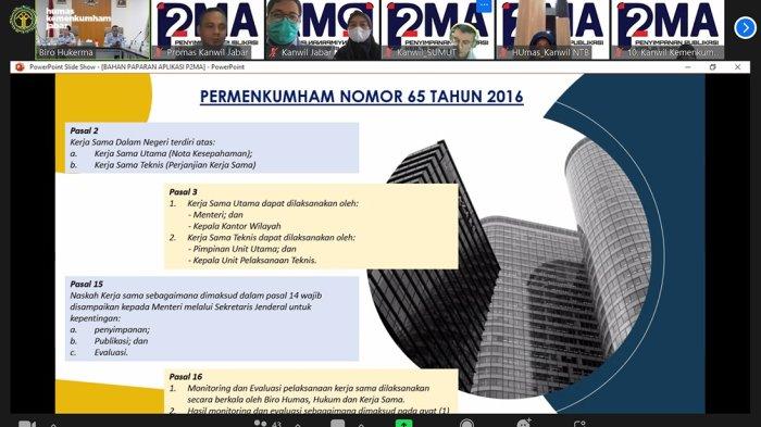 Kanwil Kemenkumham Jabar Ikuti Pembekalan Pengelolaan Aplikasi P2MA - Tribunjabar.id