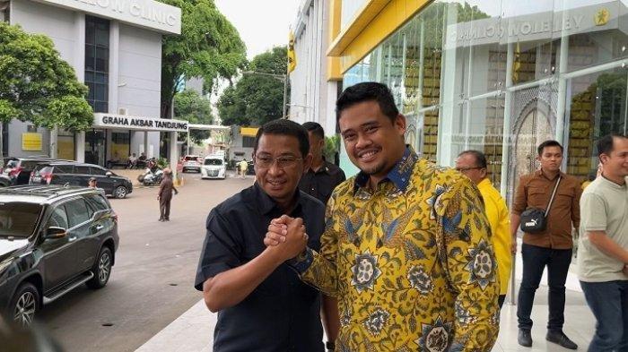 Ada Bobby Nasution di Markas Golkar, Pakai Batik Kuning, Pertanda ...