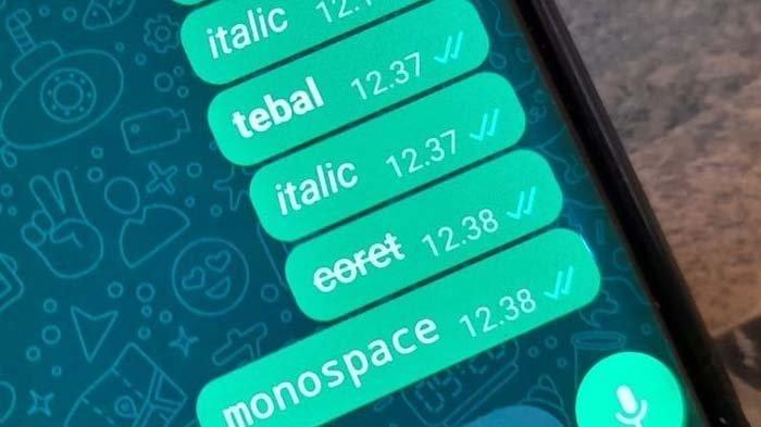 Tips WhatsApp Cara Buat Tulisan Tebal, Miring, Coret, dan Monospace di ...