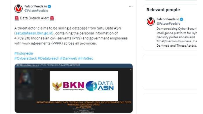 Penjelasan BKN soal Viral Data 4,7 Juta PNS dan PPPK Diduga Bocor ...