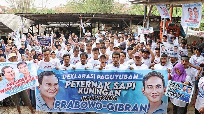 Dukung Prabowo-Gibran, Ratusan Peternak Sapi Kuningan Gelar Deklarasi - Tribunjabar.id