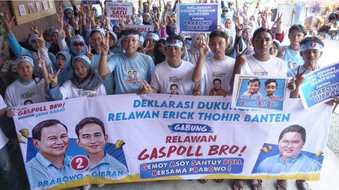 Gabung Gaspoll Bro, Relawan Erick Thohir Banten Tegak Lurus Dukung Prabowo-Gibran - Tribunjabar.id