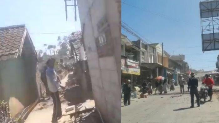 Warga Histeris Cari Anak saat Gempa Kabupaten Bandung, Berhamburan Keluar, Rumah Rusak Parah ...
