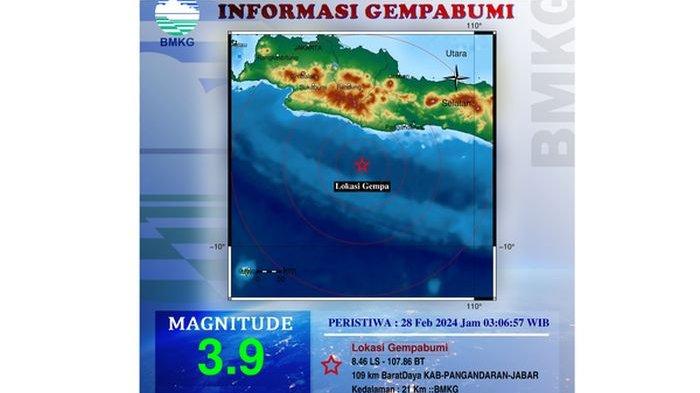 Gempa Bumi Terbaru Hari Ini di Jawa Barat, Melanda Pangandaran dan Kabupaten Bandung ...