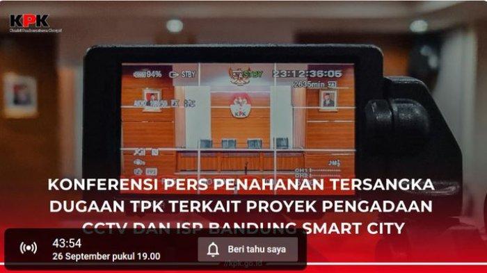BREAKING NEWS, Link Tonton Live KPK Tahan Tersangka Korupsi CCTV Kota Bandung, Pejabat Penting ...