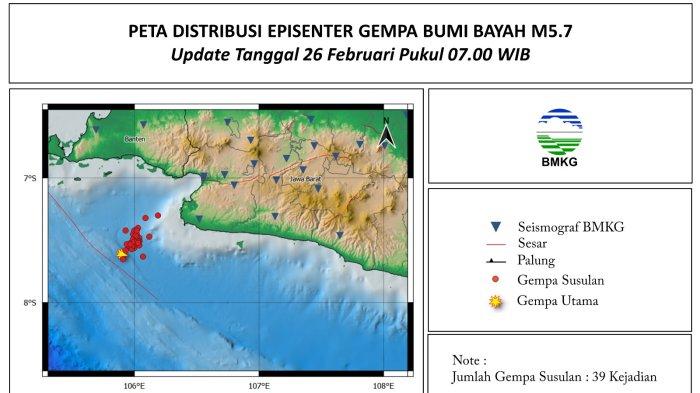 Tadi Malam Gempa M5,7 Guncang Sukabumi, BMKG Catat Puluhan Kali Gempa Susulan - Tribunjabar.id