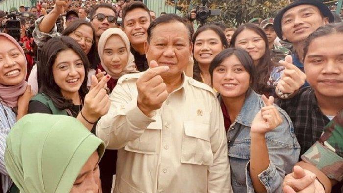 Kerap Tunjukkan Sisi Humanis, Prabowo Semakin Diterima Pemilih Muda - Tribunjabar.id