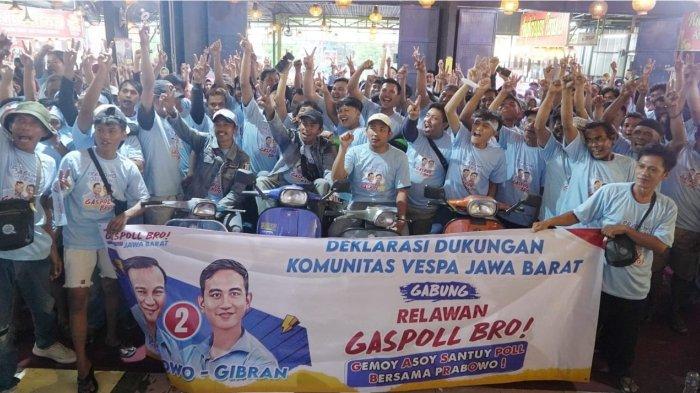 Komunitas Vespa Jabar Gabung Gaspoll Bro Siap Menangkan Prabowo-Gibran Satu Putaran - Tribunjabar.id