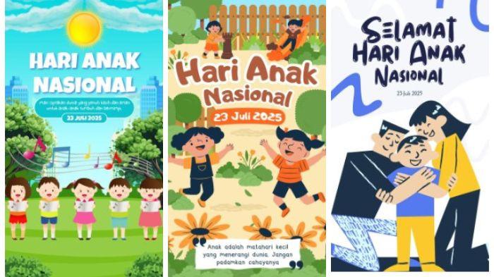 60 Gambar Menarik Hari Anak Nasional 2025, Gratis Tingal Download untuk Ucapan di WA hingga IG ...