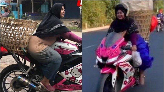 Viral Nyentriknya Lina Keliling Jualan Kerupuk Pakai Motor Sport Pink, Punya Banyak Fans ...