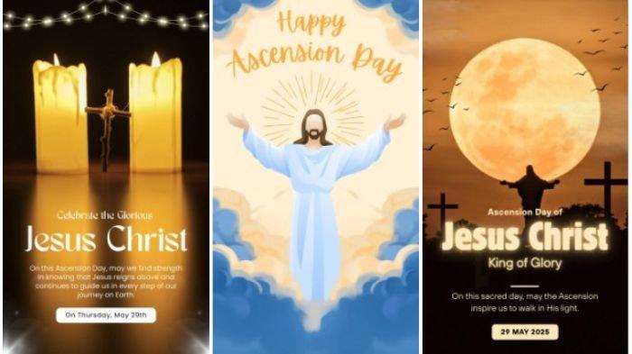 30 Poster Hari Kenaikan Yesus Kristus 2025 Gratis dan Menarik, Download untuk Ucapan di Medsos ...
