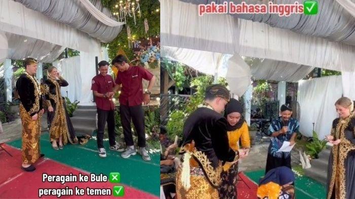 Viral Pasangan Bule Nikah Pakai Adat Jawa,Aksi Fotografer Kebingungan Arahkan Pose Foto Bikin ...