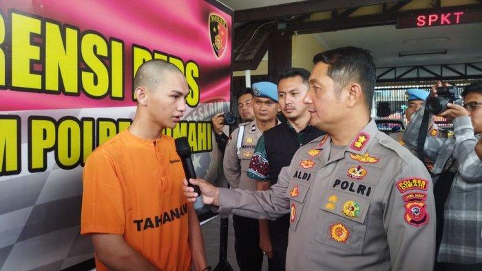 Anggota Geng Motor yang Bacok Anak Kecil Mewek di Mapolres Cimahi, Ngaku Salah Sasaran ...