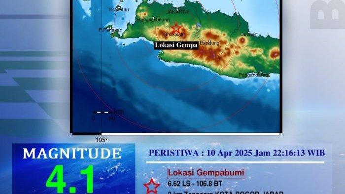 Gempa Bumi Terkini di Jawa Barat, Akibat Sesar Aktif di Bogor, Getaran Terasa Sampai Sukabumi ...
