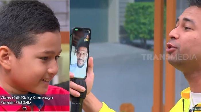 Saat Raffi Ahmad Video Call Gelandang Persib Bandung Ricky Kambuaya ...