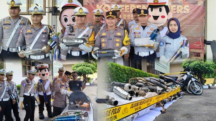 Operasi Zebra di Sukabumi, Pelanggar Didominasi Pelajar, Ratusan Knalpot Brong Disita ...