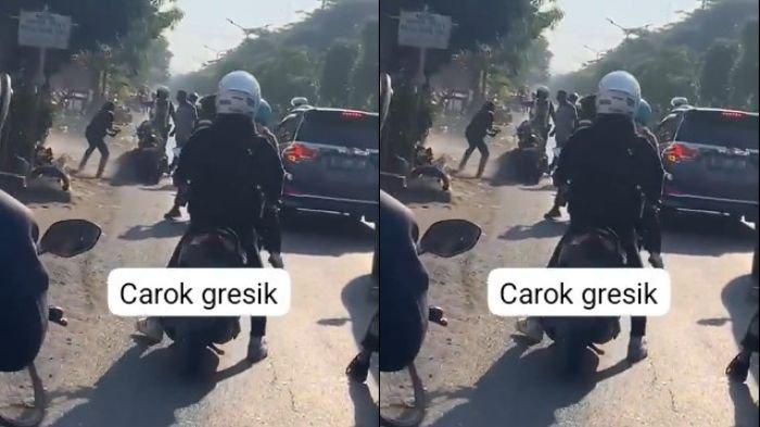 Viral Video Duel Carok Antara Pak Ogah di Gresik gara-gara Rebutan ...