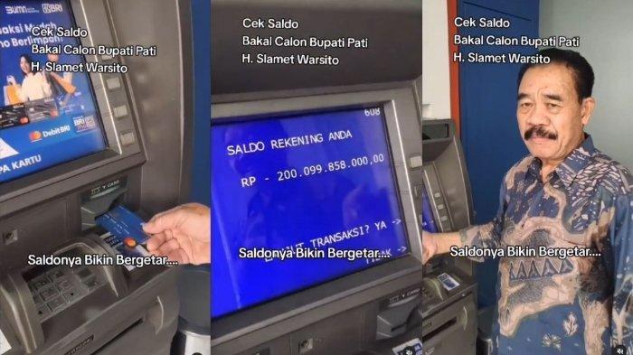 Viral Sosok Slamet Warsito Pamer Saldo ATM Minus Rp200 Miliar, Eks Kades 5 Kali Maju di Pilkada ...