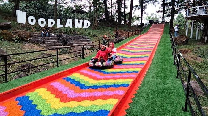Sosorodotan Pelangi, Wahana Baru di Objek Wisata Alam Woodland Kuningan, Pengunjung Pun Antre ...