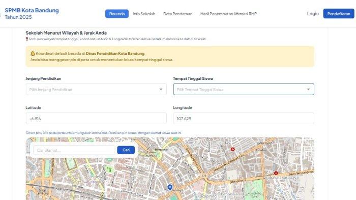 Link dan Cara Hitung Jarak Rumah ke SD atau SMP untuk Daftar SPMB Kota Bandung 2025 - Tribunjabar.id