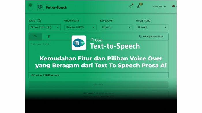 Text To Speech Prosa Ai Mengubah Suara Dengan Mudah - Tribunjabar.id