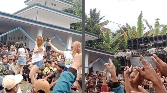 Viral Video Acara Dangdutan di Halaman Musala, 3 Penyanyi Seksi Asyik Joget, Jadi Sorotan Warga ...
